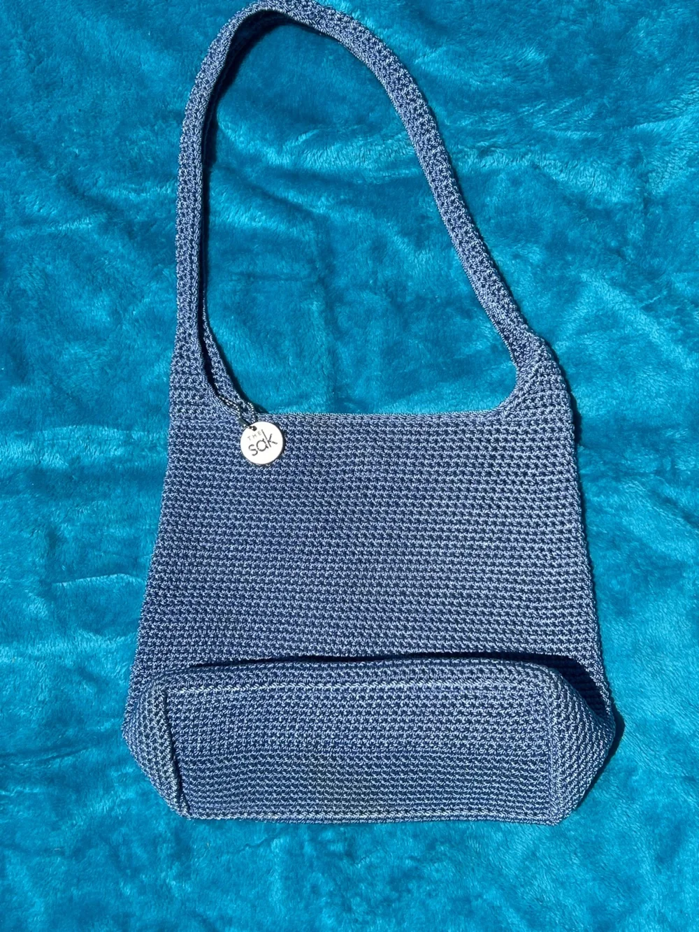 The Sak | Bags | The Sak Handwoven Denim Blue Crochet Shoulder Bag ...